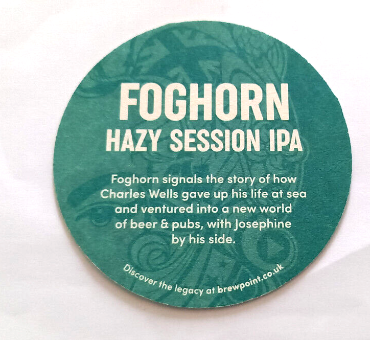 Brewpoint - Bedford - Charles Wells - Foghorn - Hazy Session IPA - Beer Mat | eBay UK
