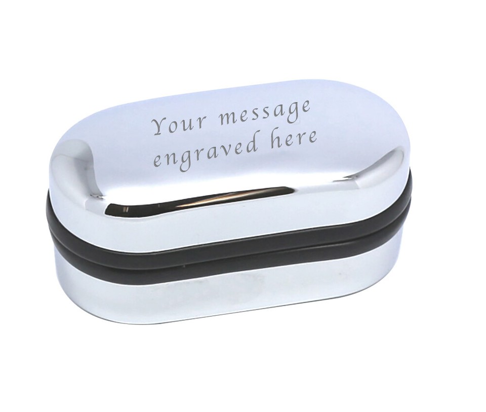 Alpha Omega Enclosed Square Cufflinks in Chrome Box | eBay UK