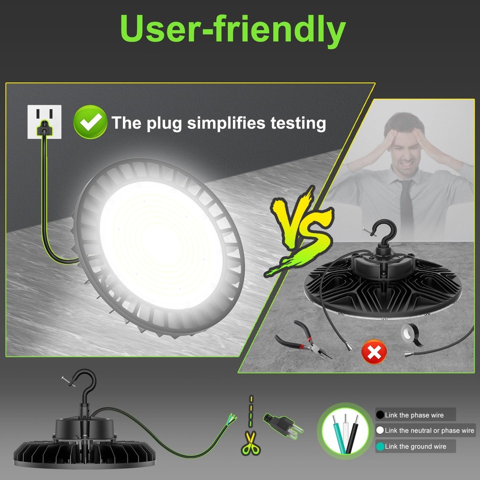 High Bay LED Shop Light 150W UFO LED Low Bay Light for Warehouse 22500 ...