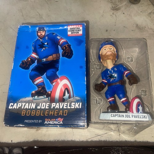 San Jose Sharks Joe Pavelski Marvel Captain America Bobblehead 2018 SGA ...