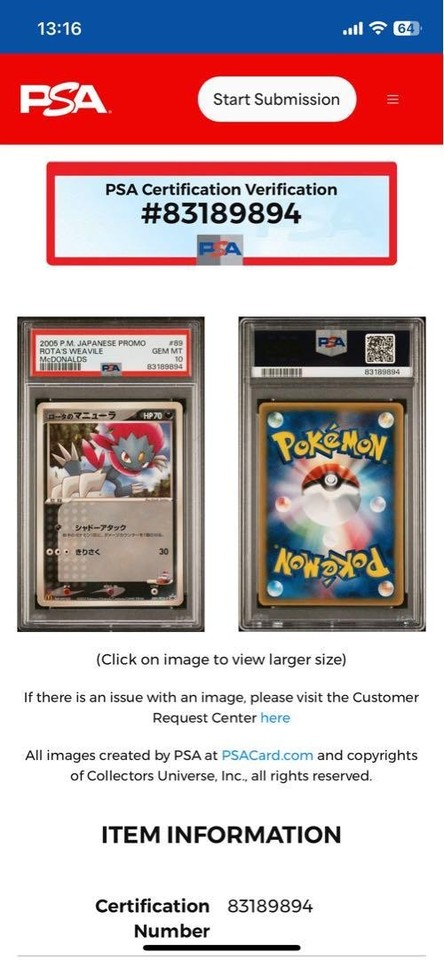 PSA 10 Rota's Weavile Mcdonald's Promo 089/PCG-P Pokemon e-Card Japanese 2005 JP | eBay