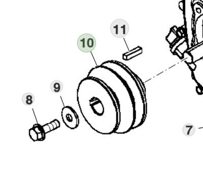 Genuine John Deere 220 E-Cut Greens Mower PC9903 Engine Pulley 75.90mm ...