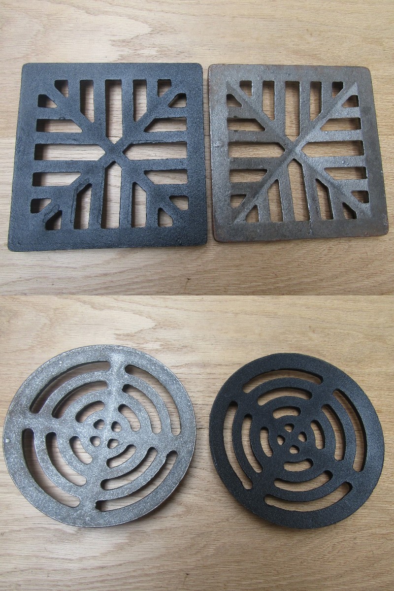 UniFlame Cast Iron Grates Heavy Cast Iron Gully Grid Grate Drain Cover ...