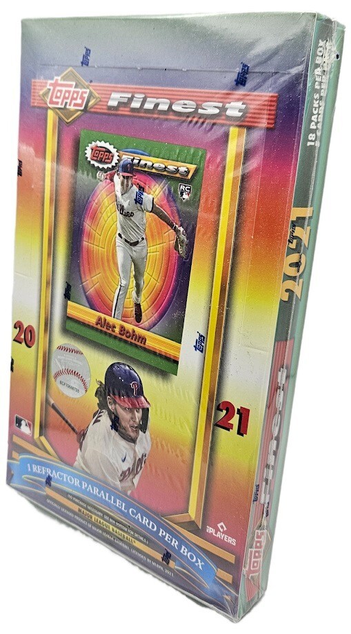 2021 Topps Finest Flashback Baseball Factory Sealed Hobby Box 18 Packs ...