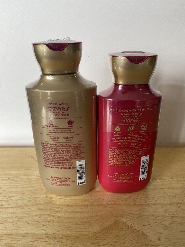 Bath & Body Works Luminous (Iris, Amber) Shower Gel Body Wash & Body ...