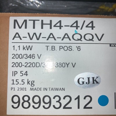 Grundfos MTH4-4/4 A-W-A-AQQV Coolant Pump 200/346V GJK | eBay