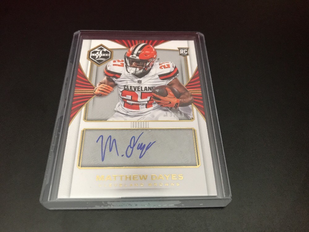 2017 Panini Limited Matthew Dayes Rookie Autograph SP /99 Cleveland ...