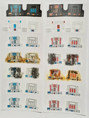 Vintage Star Wars R2-D2 R5-D4 Variations x14 Replacement Stickers ...