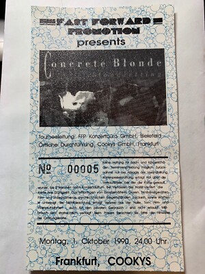 Concrete Blonde Ticket. 1990. Cookys Frankfurt | eBay