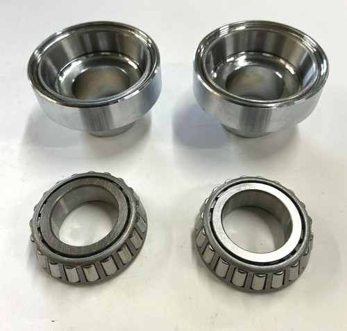 Chrome Fork Neck Cup Kit With Bearings & Races For Harley Davidson | eBay