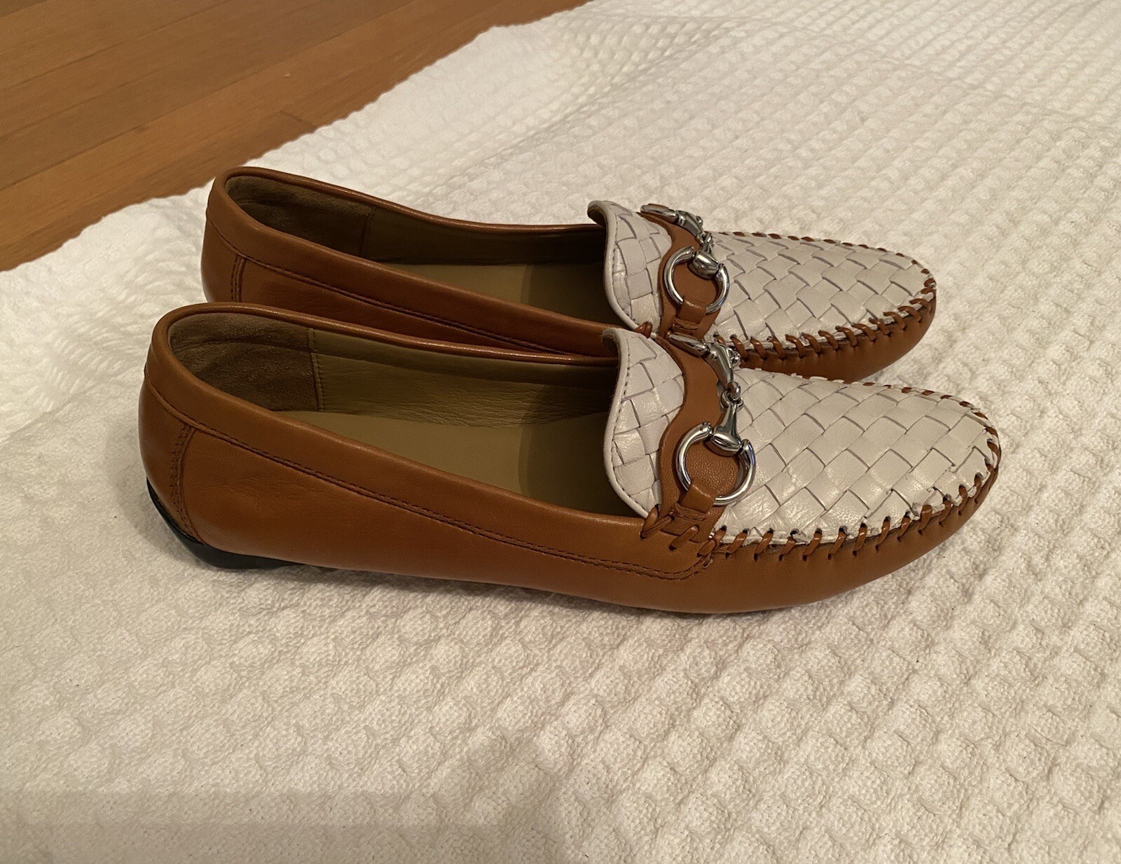 ROBERT ZUR Perlata Woven Leather Horsebit Loafers Dri… - Gem