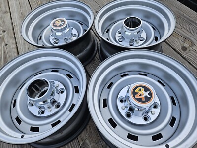 Set of 4 1967-87 CHEVY GMC K5 BLAZER C10 TRUCK 4X4 6 LUG 15 X8 RALLY ...