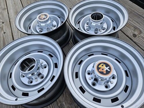 Set of 4 1967-87 CHEVY GMC K5 BLAZER C10 TRUCK 4X4 6 LUG 15 X8 RALLY ...
