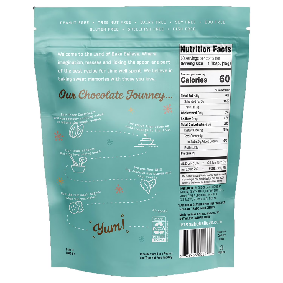 Bake Believe Dark Chocolate Chips, 32 oz FREE FAST SHIPPING | eBay