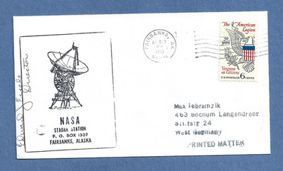 APOLLO 13 APR 17,1970 SPLASHDOWN FAIRBANKS ALASKA TRACKING SPACE COVER ...