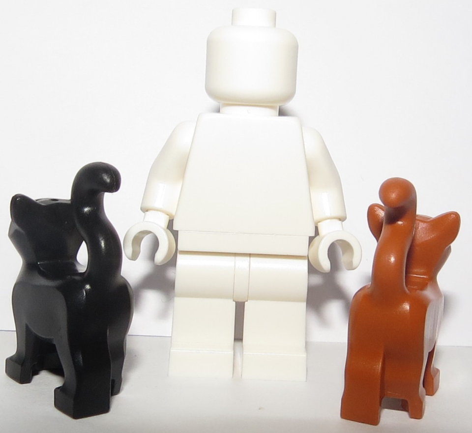 Lego 2 Cat Kitten Black & Tabby Ginger Minifigure Not Inc Halloween ...