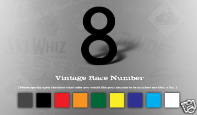 VINTAGE MOTOCROSS VINYL DECAL RACE NUMBERS DIGITS 3M EIGHT 8 | eBay