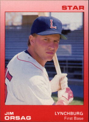 1988 Lynchburg Red Sox Star #16 Jim Orsag Lansing Illinois IL Baseball ...