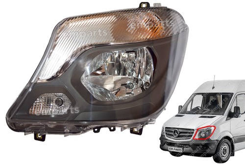 For Mercedes Sprinter Headlamp Headlight N/S Nearside Complete Front ...