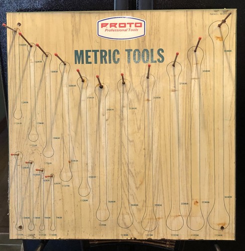 Vintage Proto Metric Tools Display Board Panel No. 11 M Tool Board | eBay