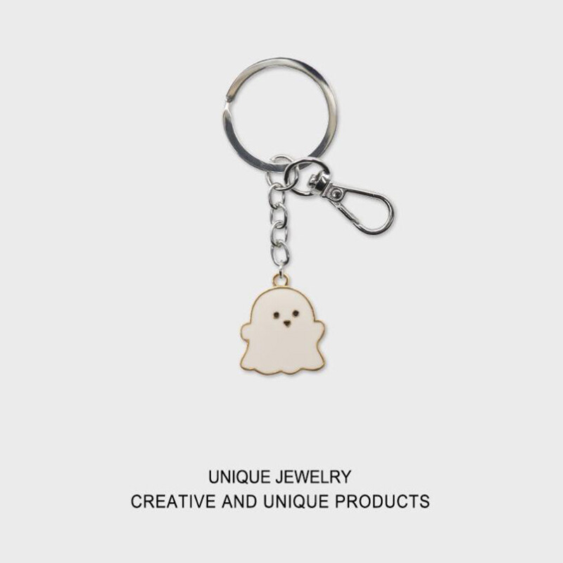 Funny Lovely Ghost Keychain Trend School Bag Car Key Pendant Indoor ...