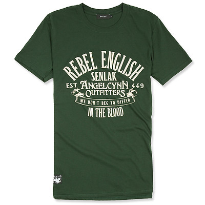 SENLAK "REBEL ENGLISH" ENGLAND T-SHIRT - FOREST GREEN, Angelcynn, White ...