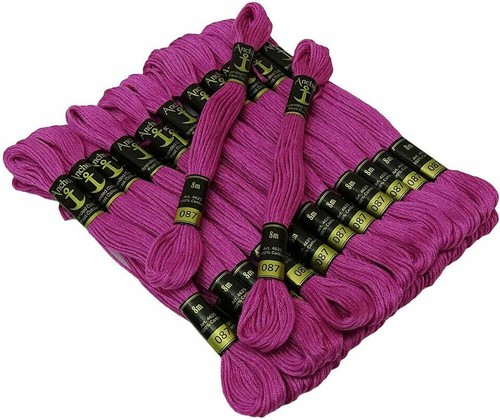 Hand Sewing Pink 087 Anchor Embroidery Threads Stranded Pure Cotton ...