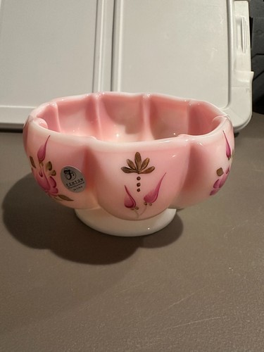 Fenton Rosalene Charleton Collection Hand Painted Rose Bowl Signed Don ...