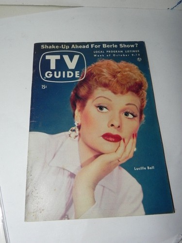 TV Guide #80 Digest Oct 9 1954 Lucille Ball Desi Arnaz I Love Lucy High ...