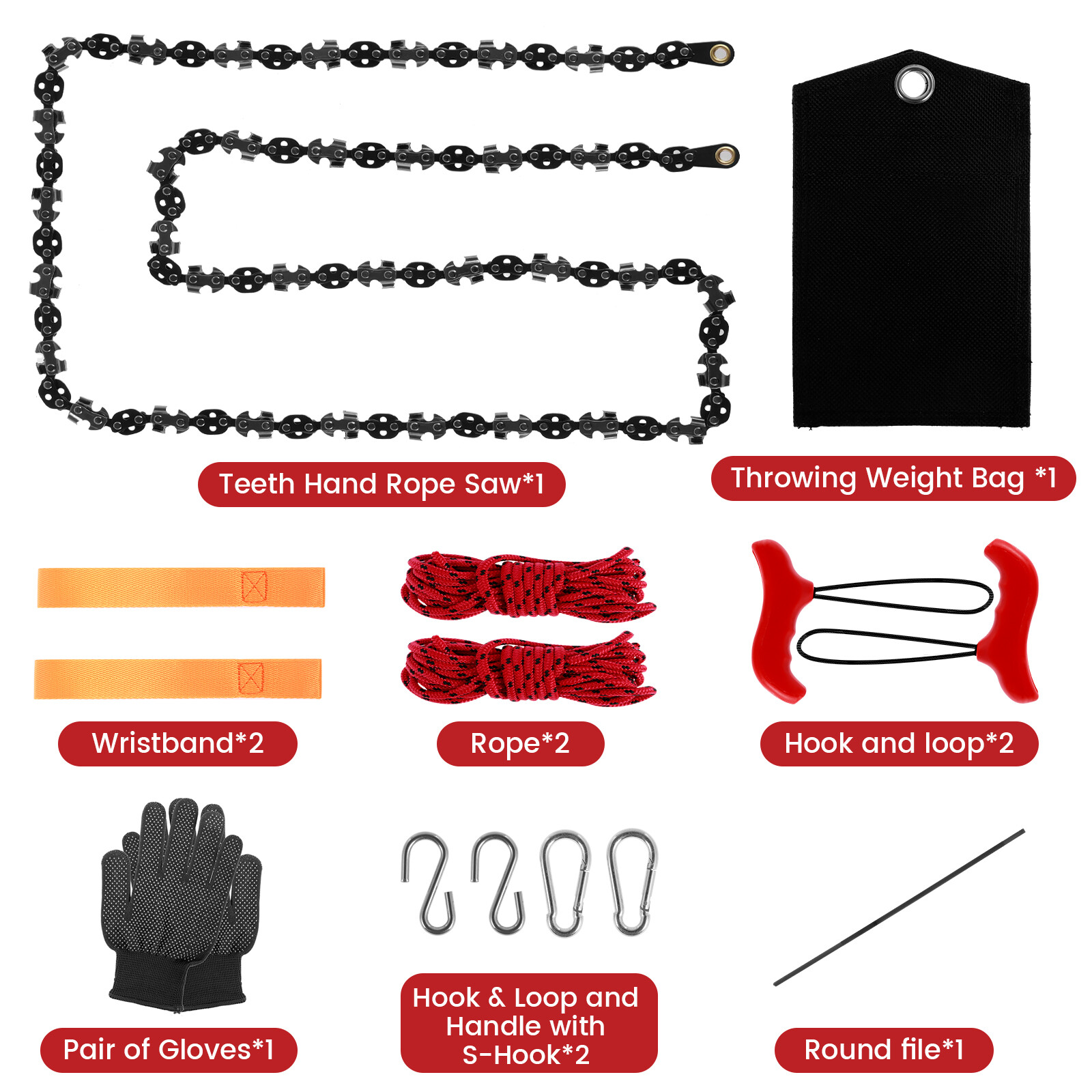 Tree Limb Rope Saw 53inch 68 Teeth High Limb Hand Rope Chainsaw ...