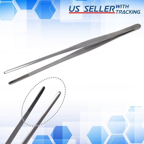 Stainless Steel Cooking Tongs Tweezers 12 inch Long Cooking Kitchen ...