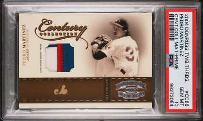 2004 DONRUSS THROWBACK CENTURY 4 COLOR PATCH #66 PEDRO MARTINEZ #/15 ...