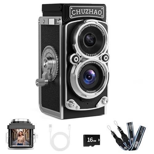 CHUZHAO Mini Retro Digital Camera - Vintage TLR-Style Compact SLR ...