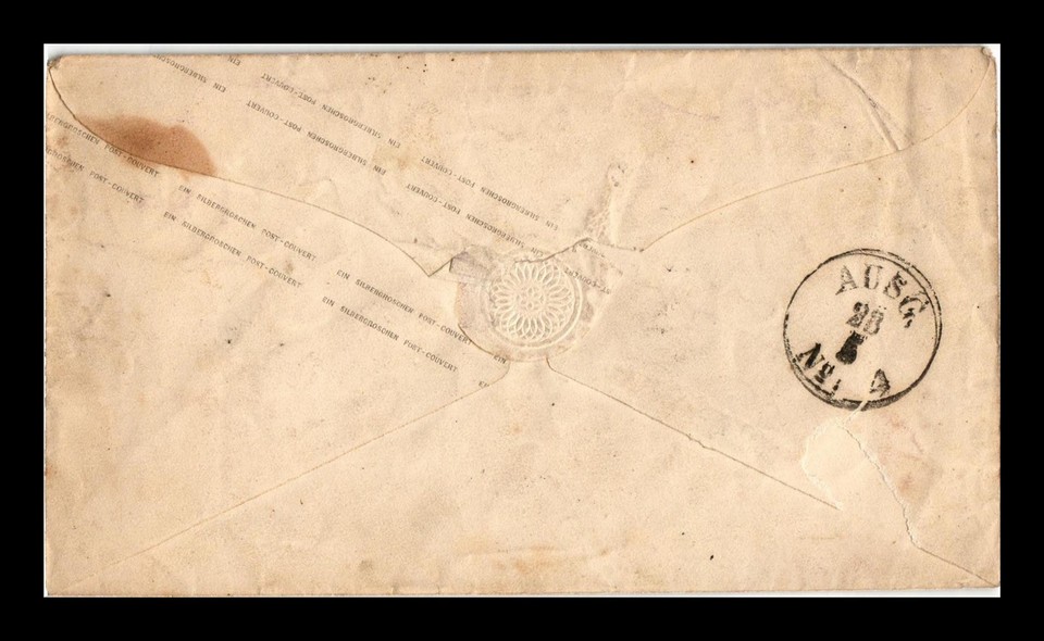 Dr Jim Stamps Prussia 1 Silbergroschen Embossed Stamped Envelope ...