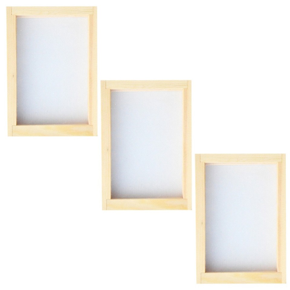 3 Pcs Children's Handmade Paper Frame Making Mould Deckle Screen | eBay UK