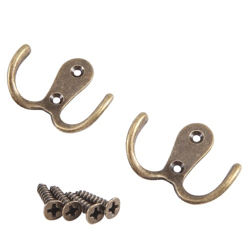 2 x Screw hook Retro metal hook Metal wall mount hanger coat ...