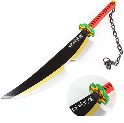 UK Seller Demon Slayer Uzui Tengen Cosplay Wooden Black Swords Replica ...