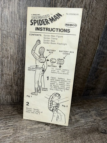 1978 Vintage Remco Amazing Energized Spider-Man Copter Instructions | eBay