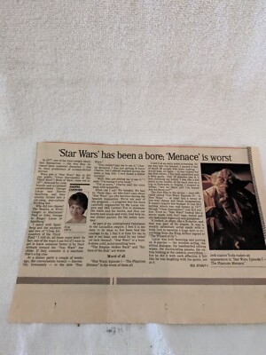 Star Wars Negative Movie Review about The Phantom Menace | eBay