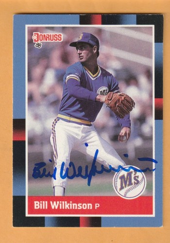 Bill Wilkinson Seattle Mariners AUTO Signed 1988 Donruss Greenwood ...