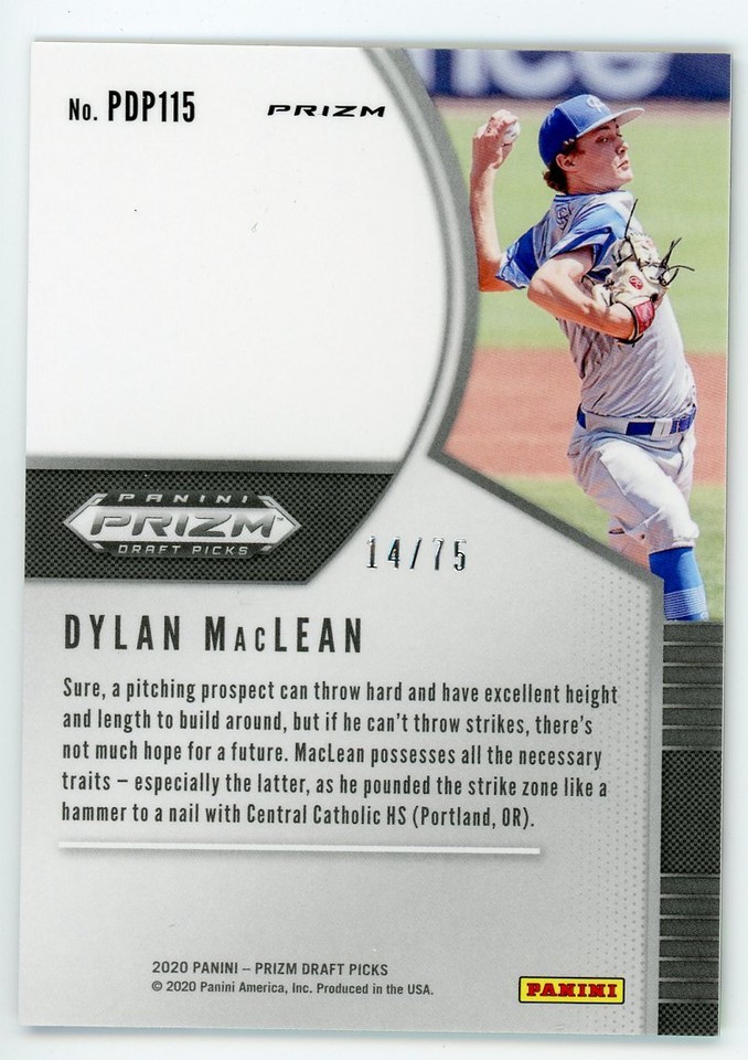 Dylan MacLean 2020 Panini Prizm Draft Picks Lime Green Prizm Parallel #14/75 | eBay