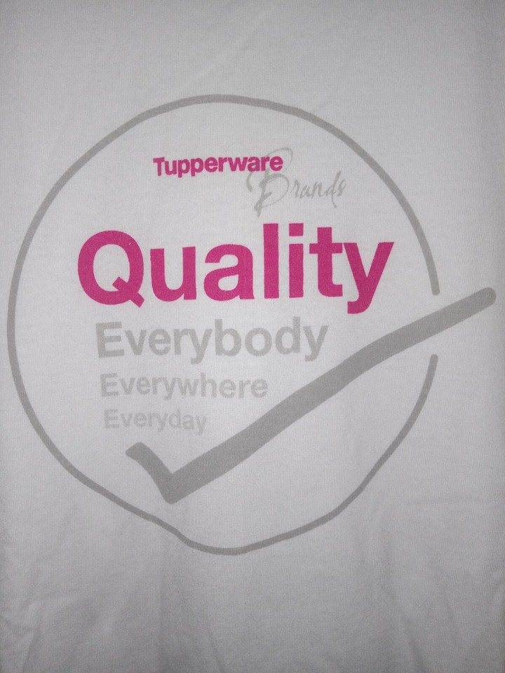 VTG 90s Tupperware Party Employee Logo T-shirt USA Bayside's Best Adult ...