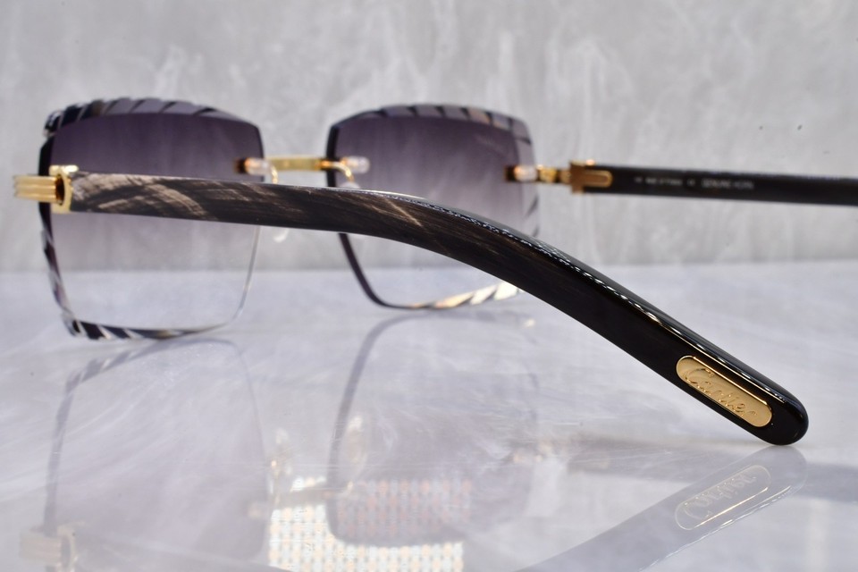 Cartier rimless buffs Black Gold buffalo horn C decor ct0286o Premier ...
