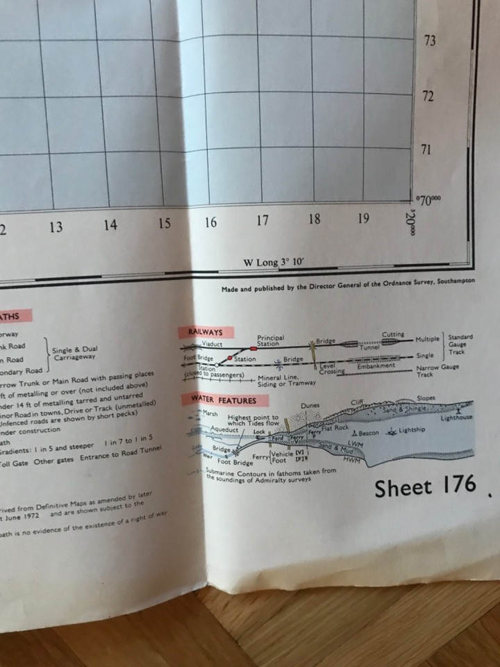 Sheet 176 EXETER 1972 Ordnance Survey 1” map | eBay