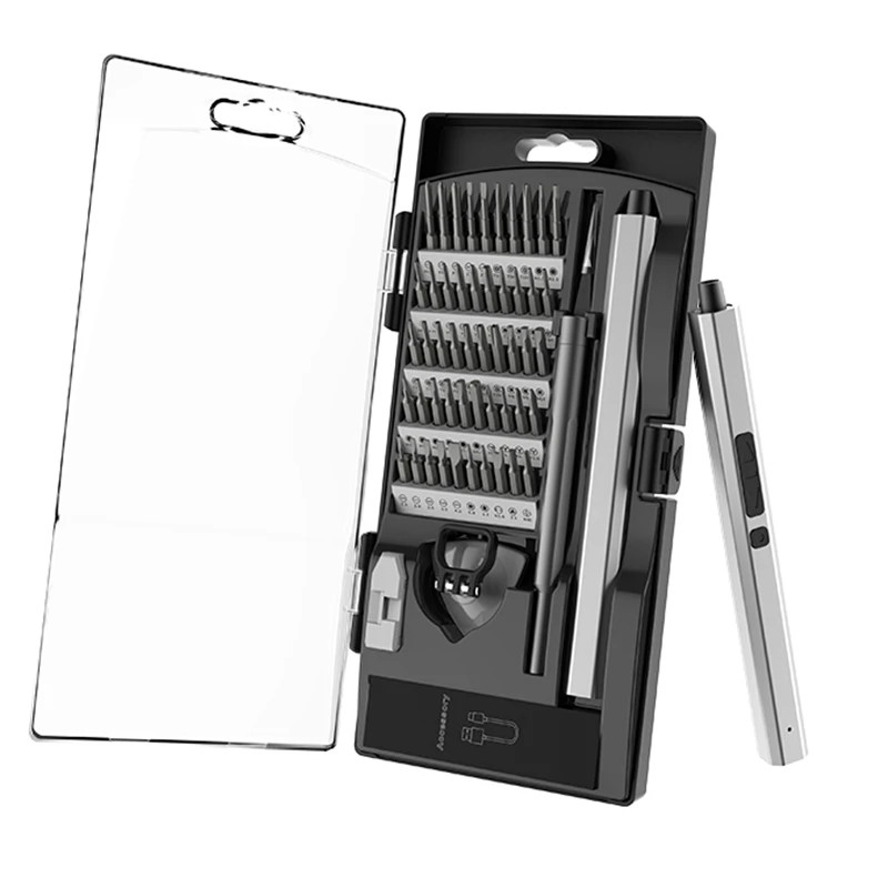 Electric Screwdriver Set with LED Light Magnetic Bits Phillips Torx ...