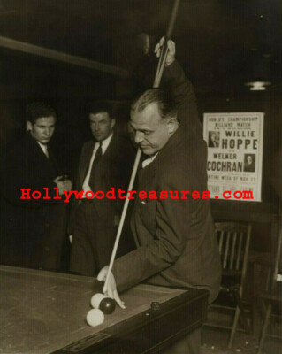 Willie Hoppe~Playing Pool~Champion~Billiards~#8~Shooting Pool~Photo ...