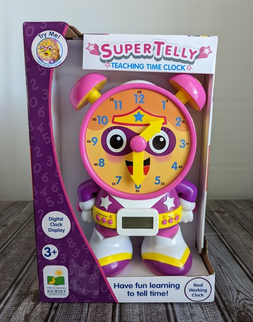 The Learning Journey Super Telly Teaching Time Clock Educational Toy ...
