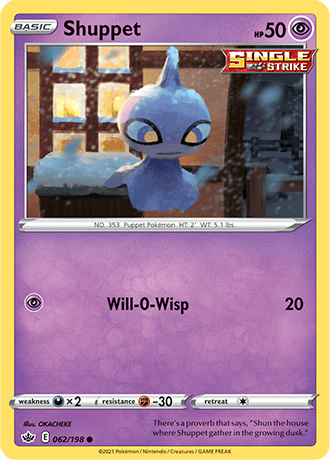 Shuppet [Reverse Holo] 62/203 Pokémon TCG Chilling Reign | eBay