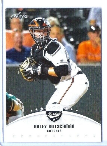 ADLEY RUTSCHMAN 2019 LEAF "1ST EVER PRINTED" ROOKIE CARD! BALTIMORE ...
