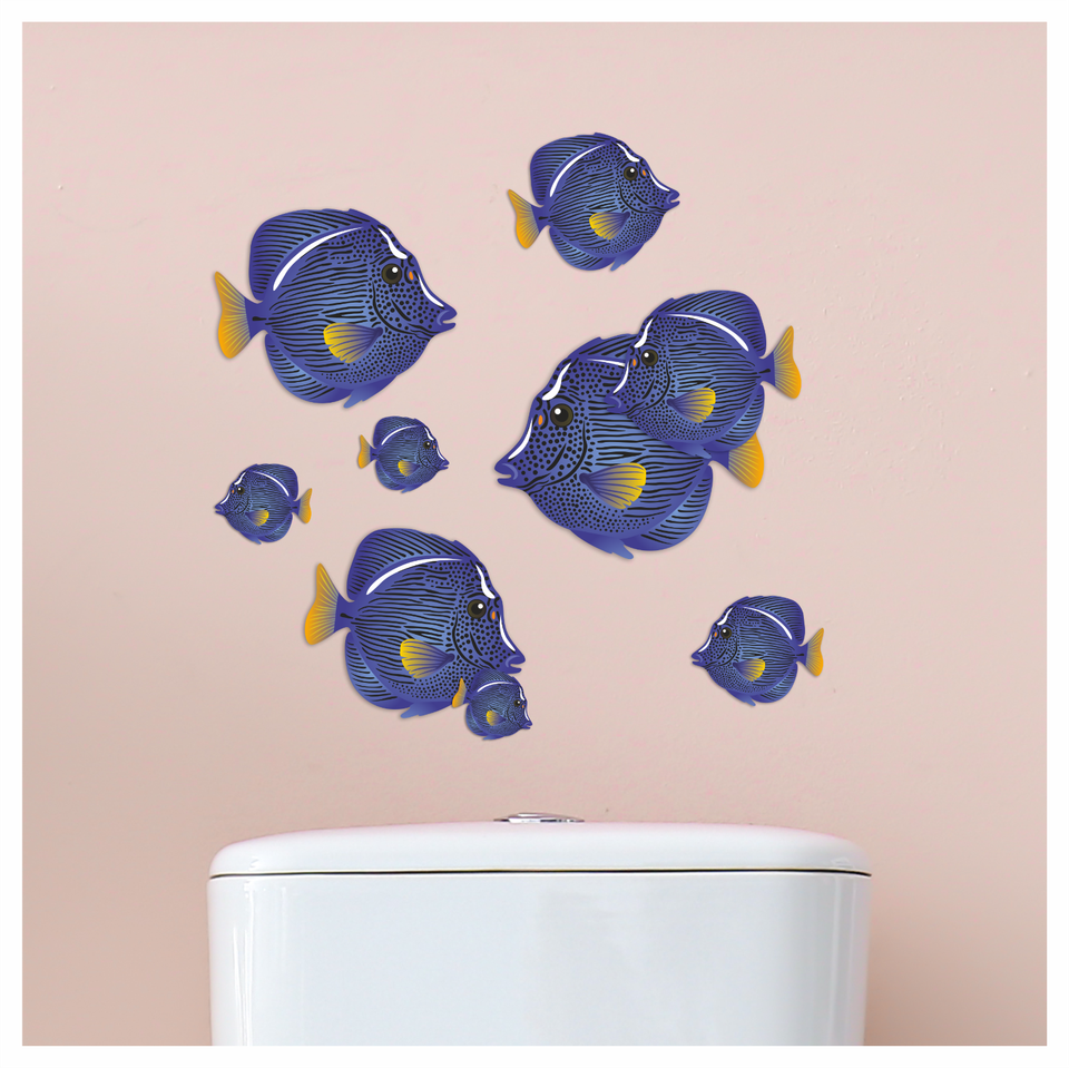 Tropical Fish Vinyl Art Decal Sticker [Multiuse] Tile Laptop Wall ...